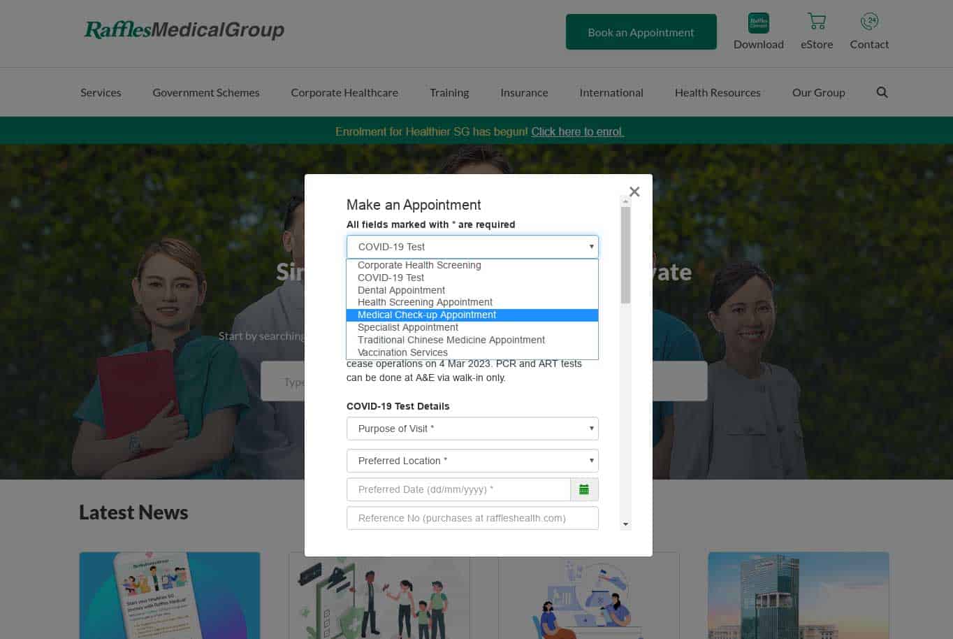 How do I make an appointment? » Raffles Medical Group